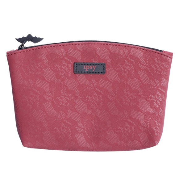 ipsy | Bags | Dark Red Lace Looking Makeup Bag | Poshmark